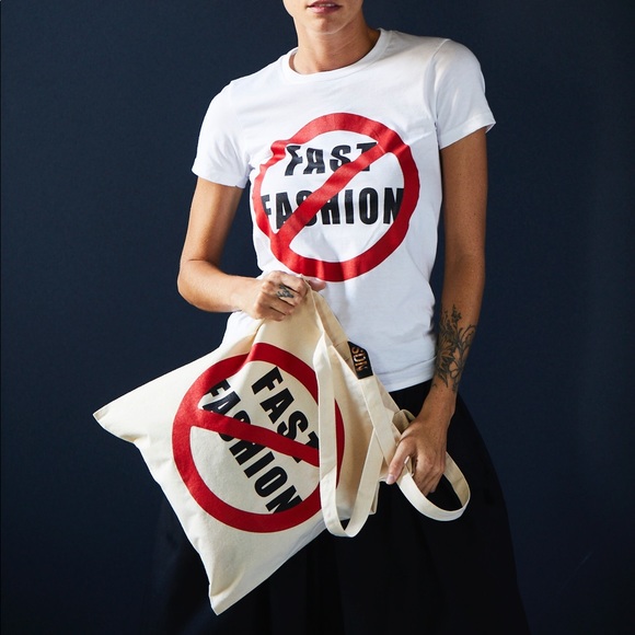 American Apparel | Tops | Antifast Fashion Tee And Tote | Poshmark